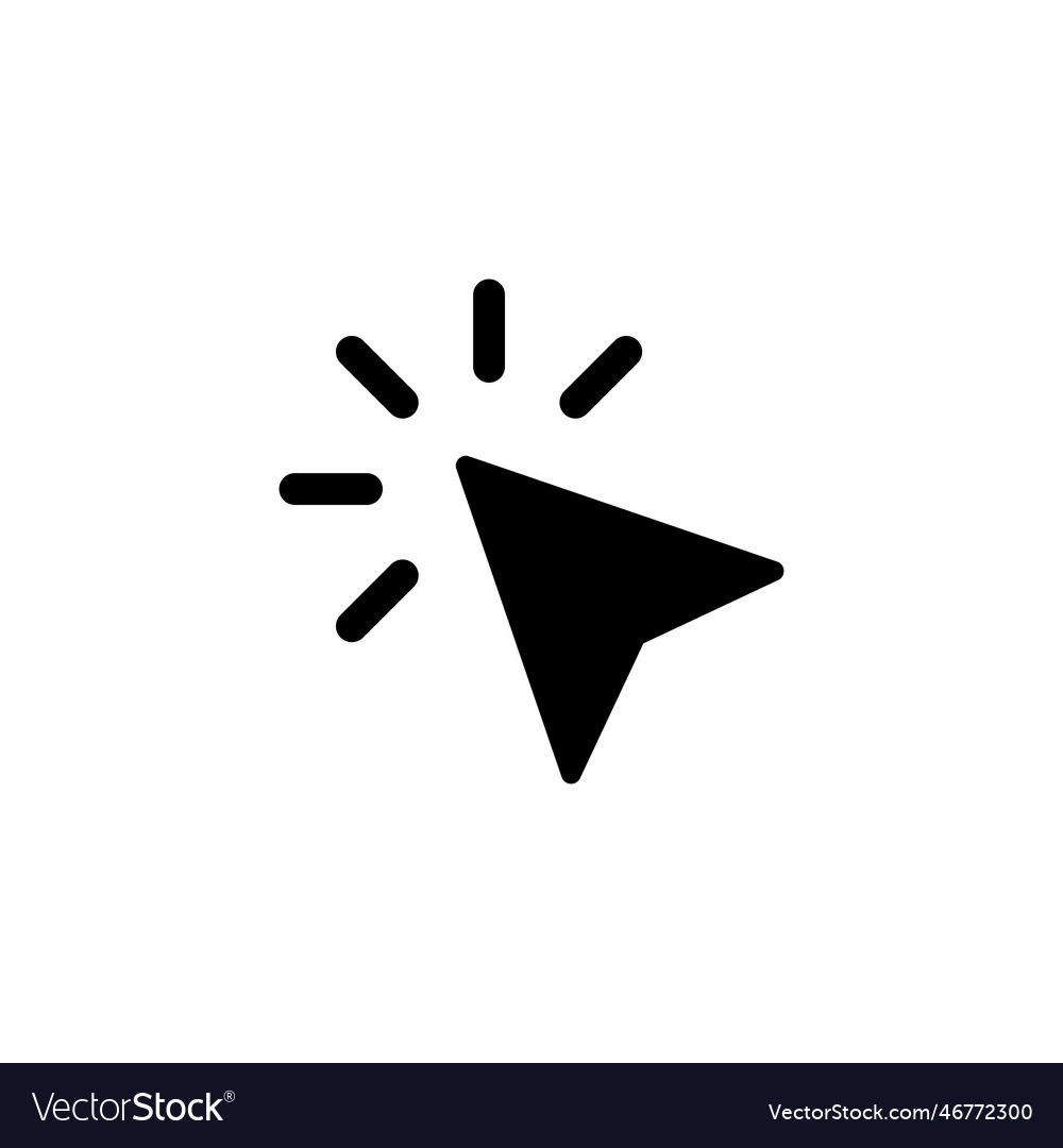 Click icon pointer arrow icon cursor icon Vector Image