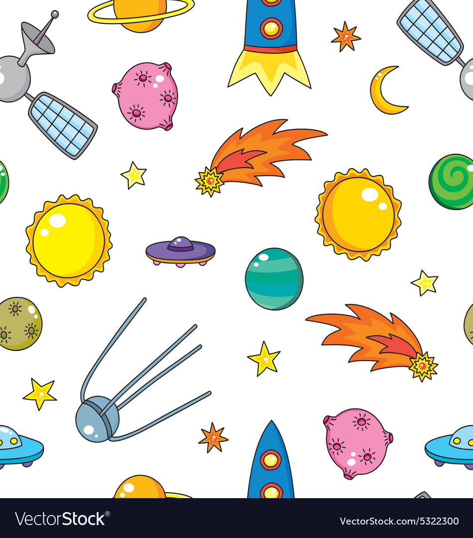 Color space pattern Royalty Free Vector Image - VectorStock