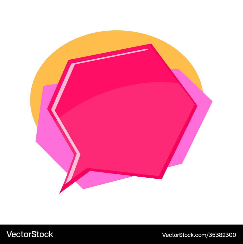 Colorful communication chat box isolated on white Vector Image