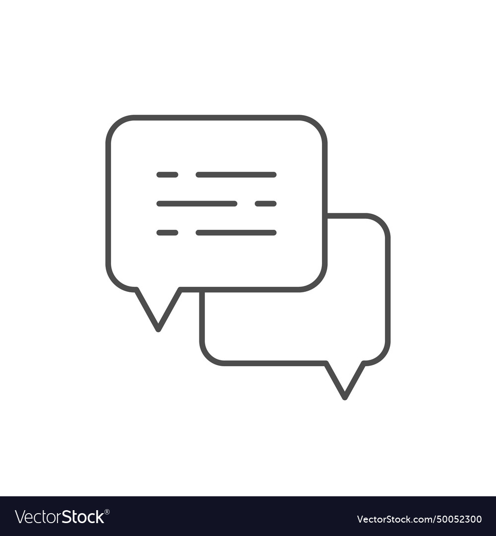 Dialogue process line outline icon Royalty Free Vector Image Dialogue process line outline icon Royalty Free Vector Image