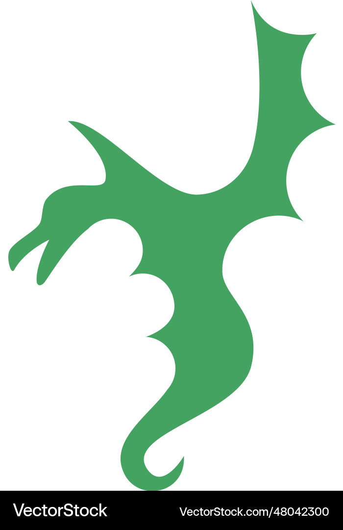 Green dragon symbol icon Royalty Free Vector Image