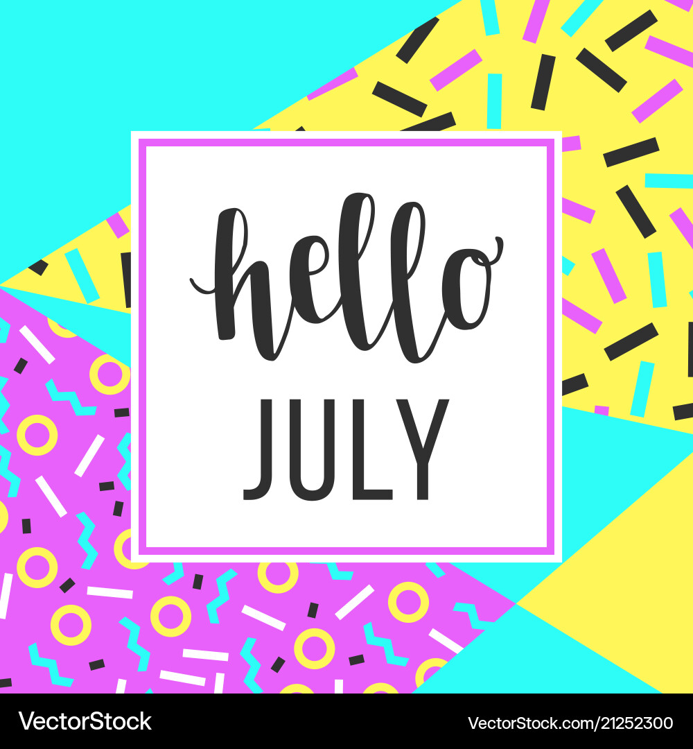 Hello luly sale banner Royalty Free Vector Image