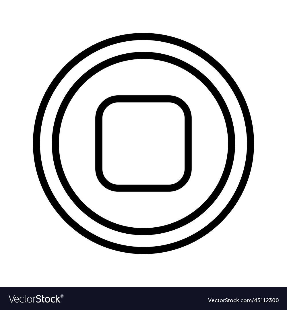 Pause stop icon Royalty Free Vector Image - VectorStock
