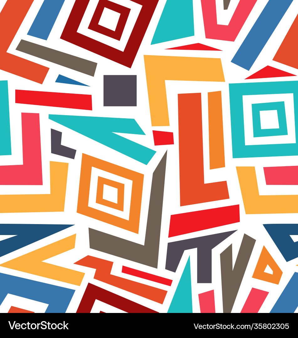 Abstract seamless modern colorful retro design Vector Image