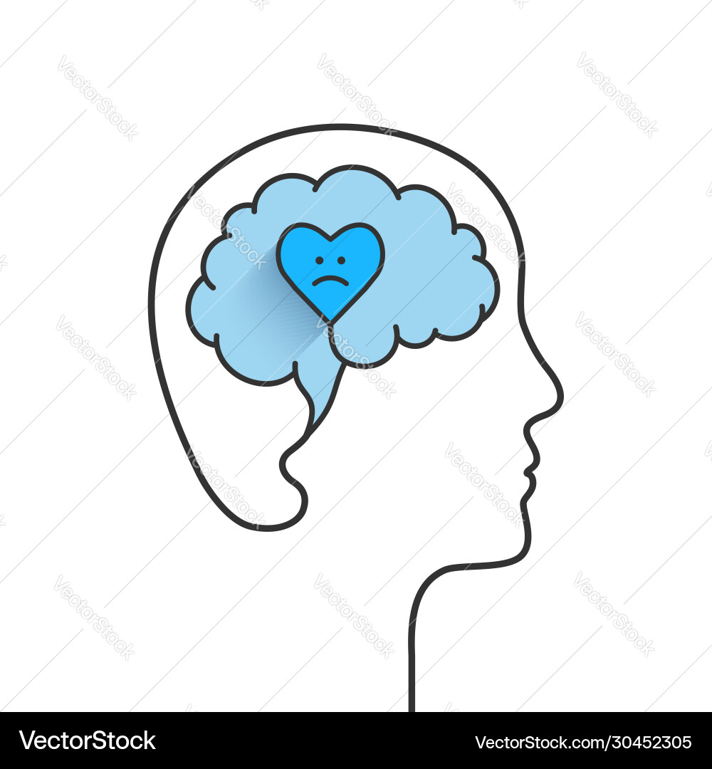 Anxious emotions distress and worry concept Vector Image