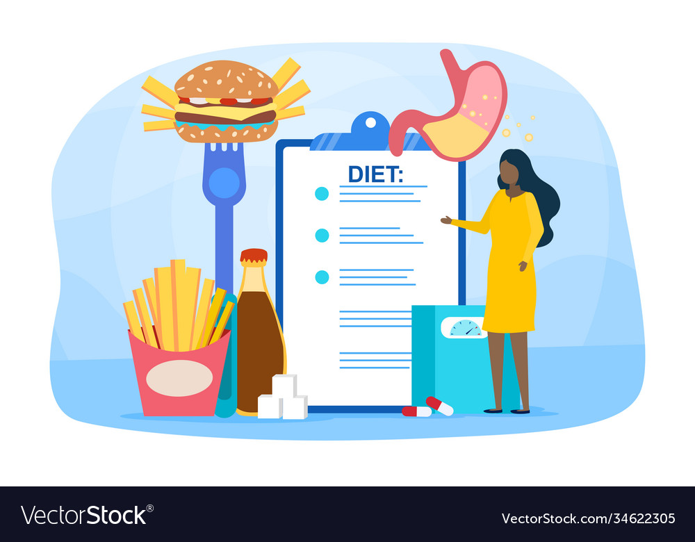 Overeating problem abstract concept Royalty Free Vector