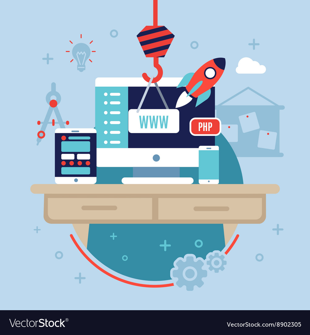 Program Development Concept Royalty Free Vector Image