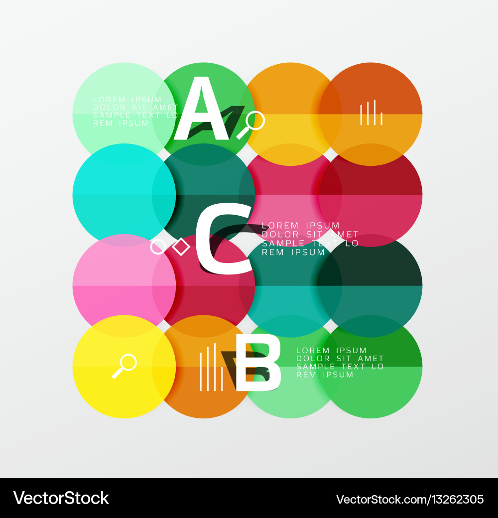 Round modern circle option infographic diagram Vector Image