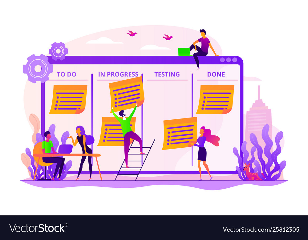 Task management concept Royalty Free Vector Image