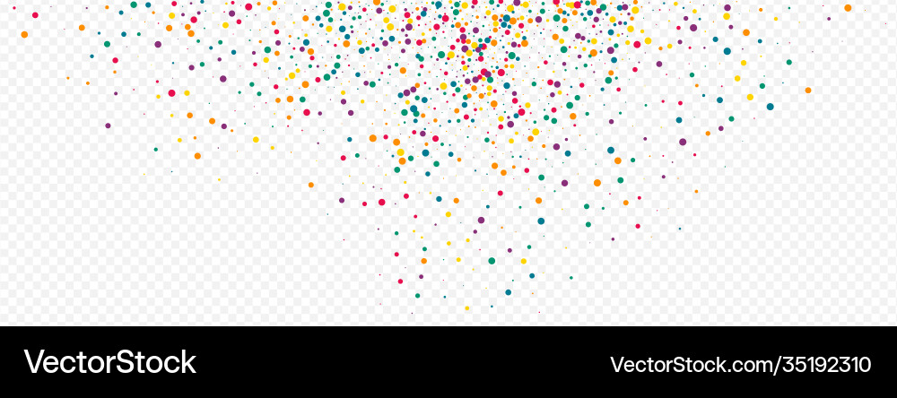 Color confetti celebrate panoramic transparent Vector Image