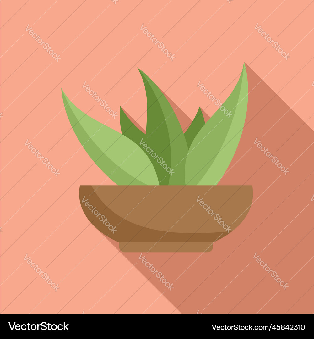 Eco planter icon flat home indoor Royalty Free Vector Image