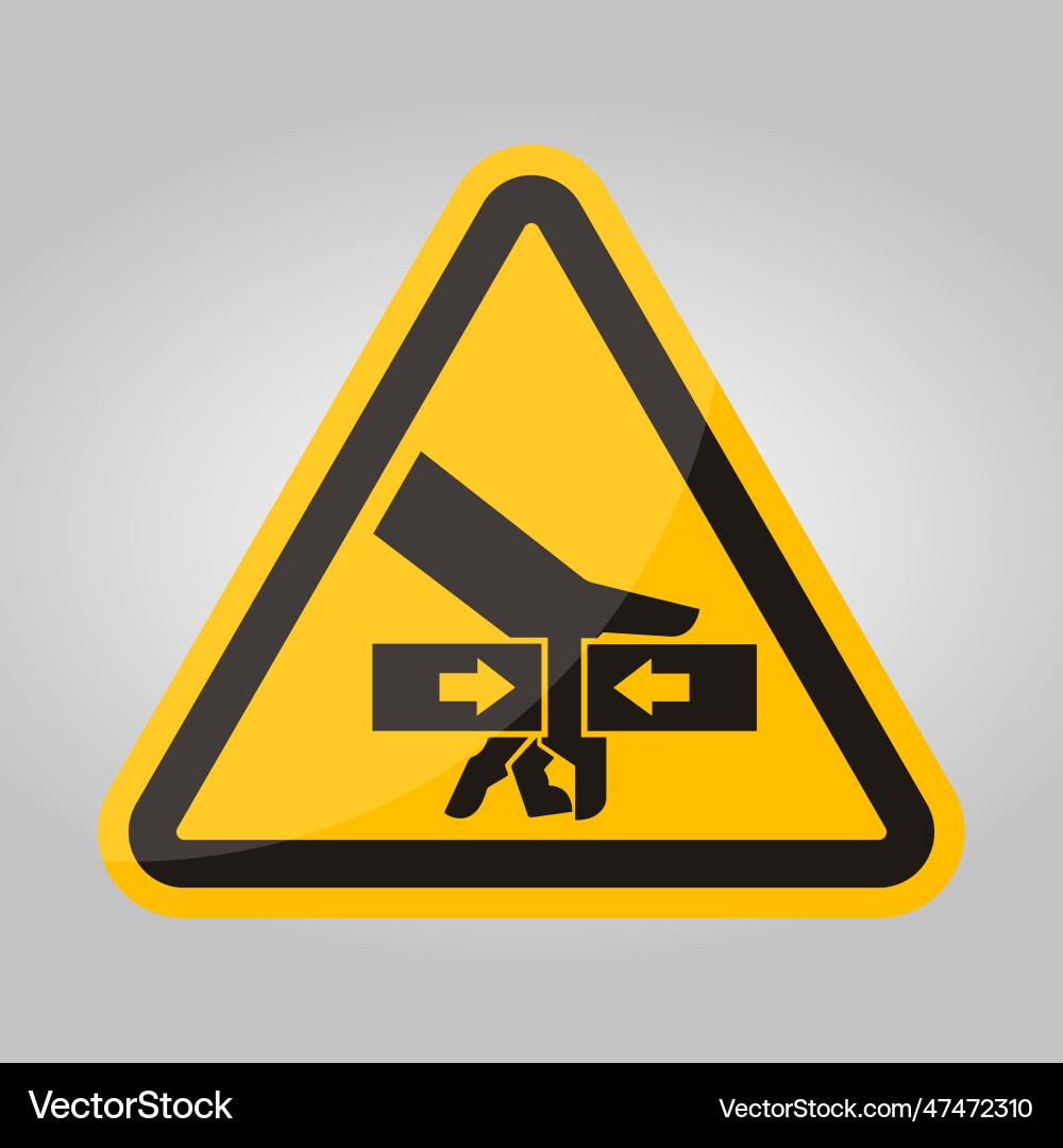 Hand crush force from two sides symbol sign Vector Image