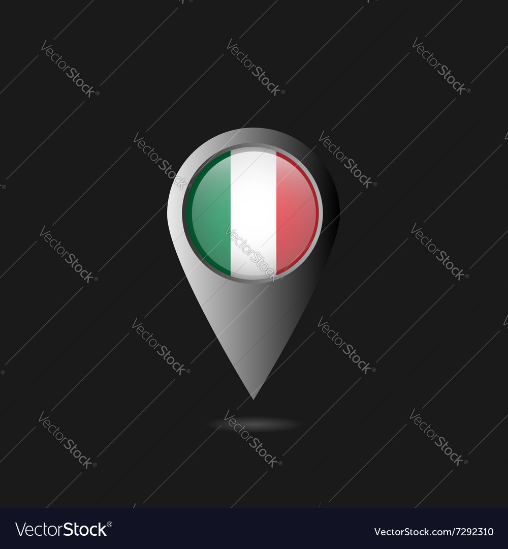 Italy flag pointer Royalty Free Vector Image - VectorStock