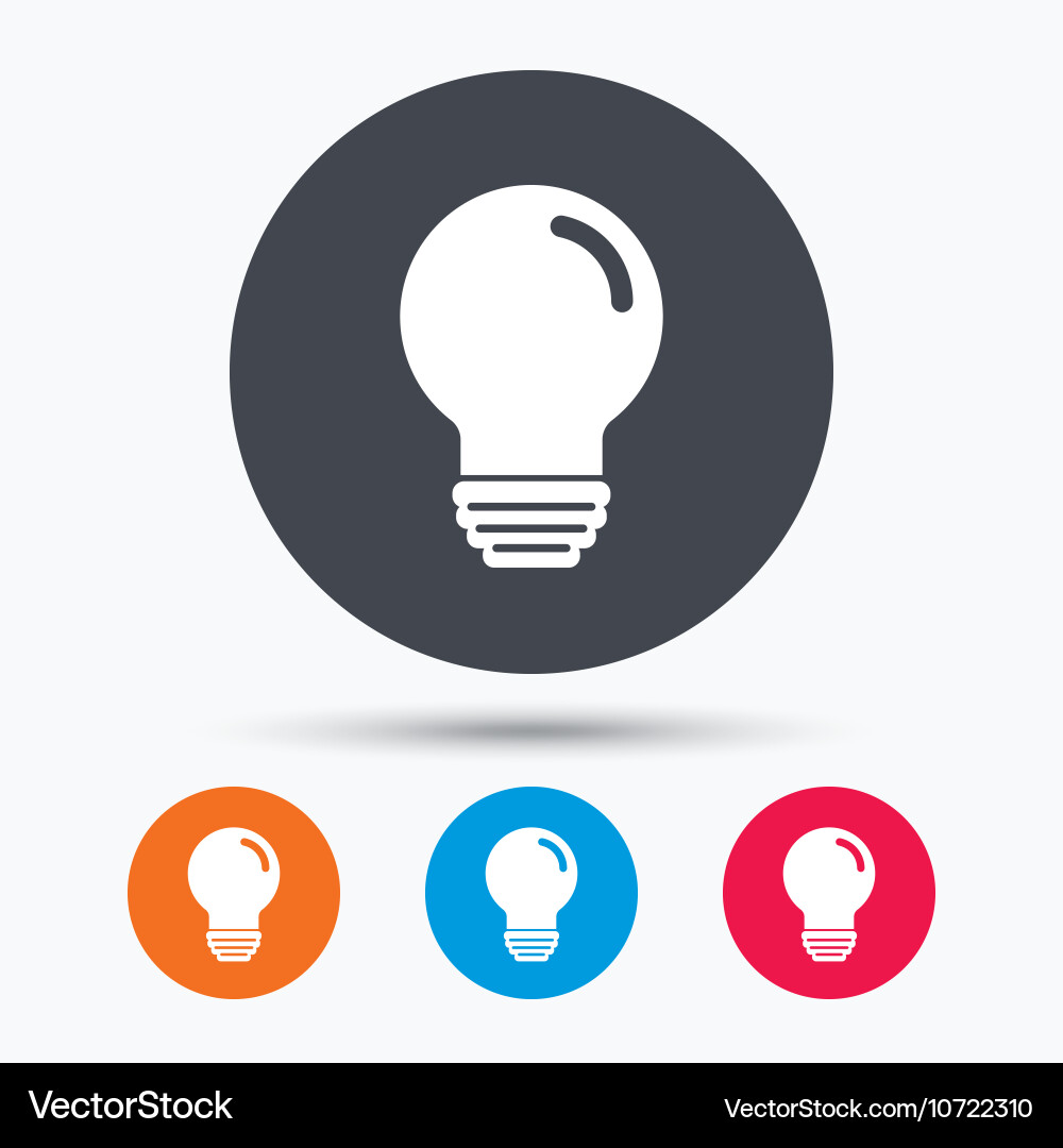 Light bulb icon lamp illumination sign Royalty Free Vector