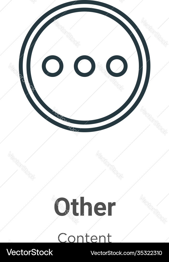 Other outline icon thin line black icon Royalty Free Vector
