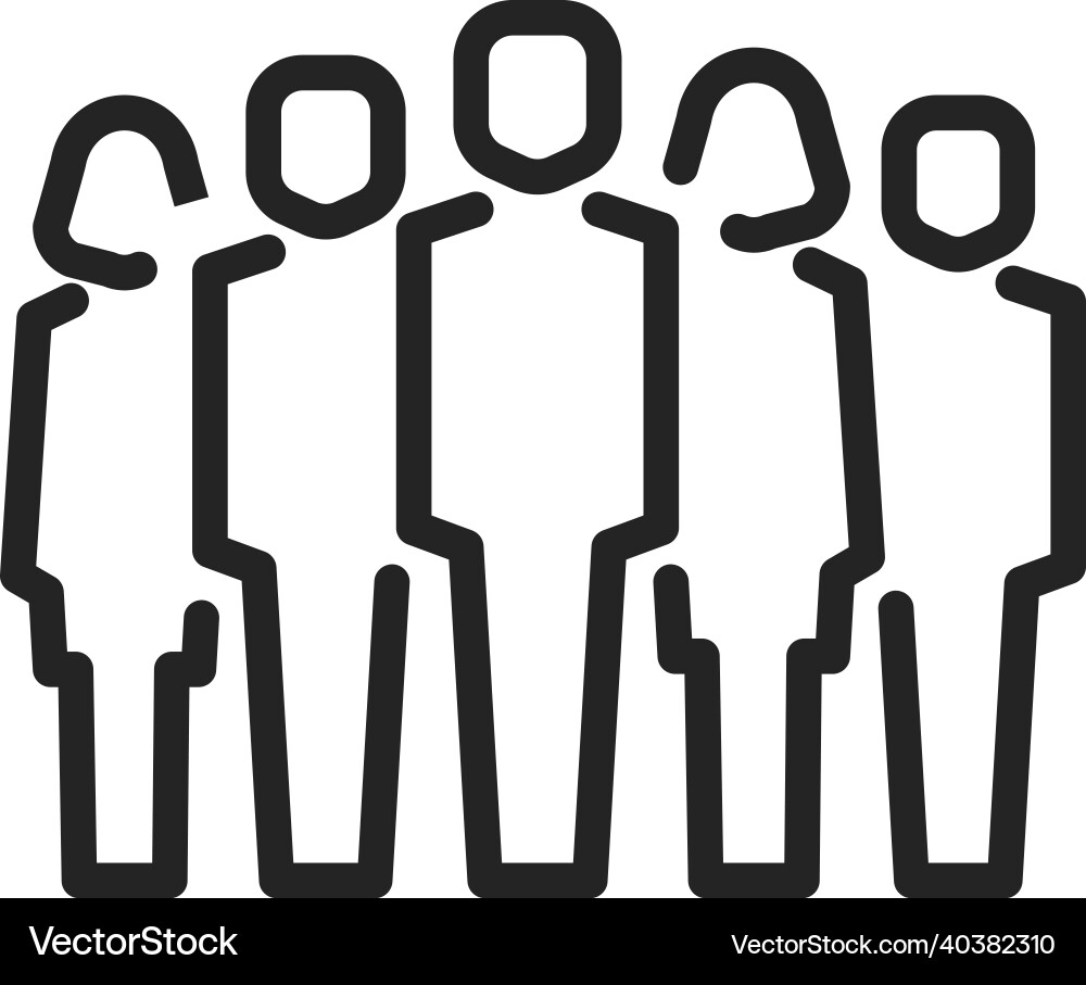 People standing together icon team symbol Vector Image