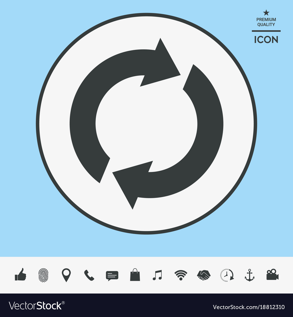 Reset Button Reload Arrows Royalty Free Vector Image