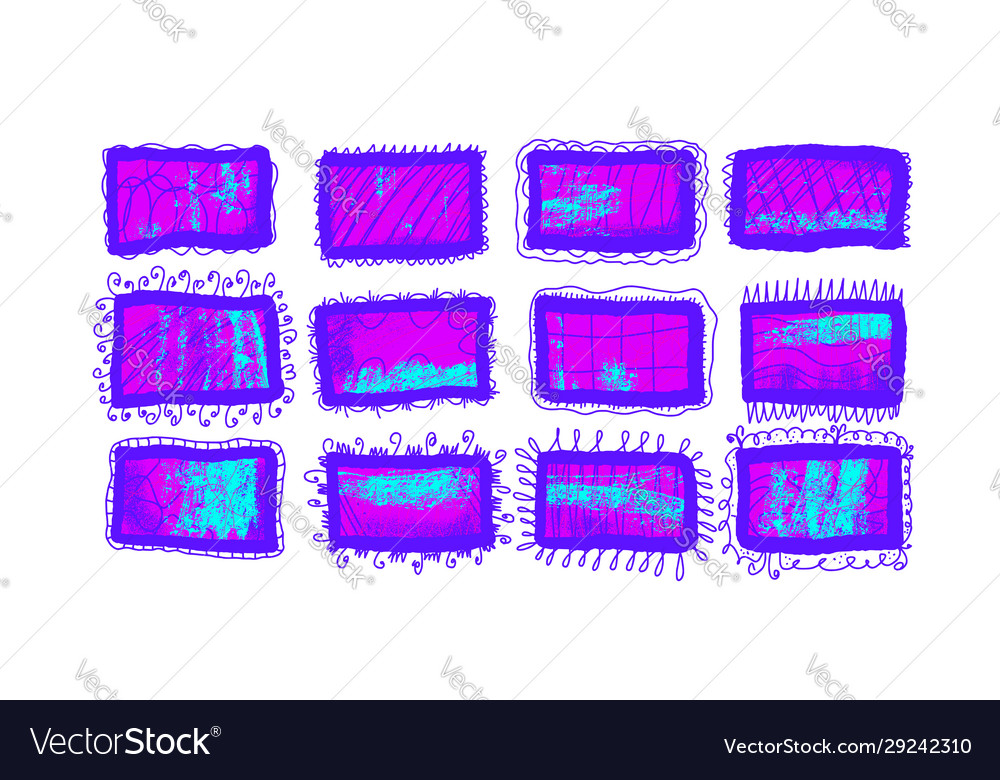 Set hand drawn frames Royalty Free Vector Image