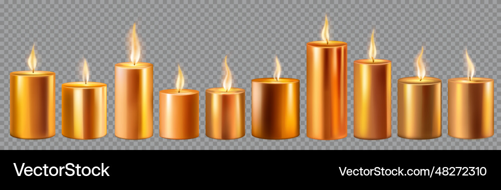 Set of candles Royalty Free Vector Image - VectorStock