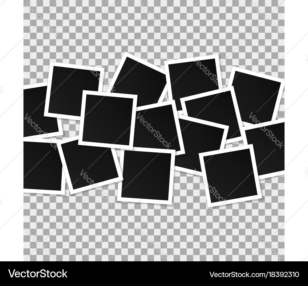 Set of square photo frames collage Royalty Free Vector Image