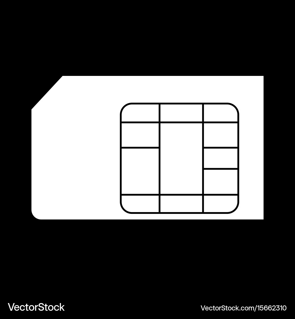 Sim card the white color icon Royalty Free Vector Image