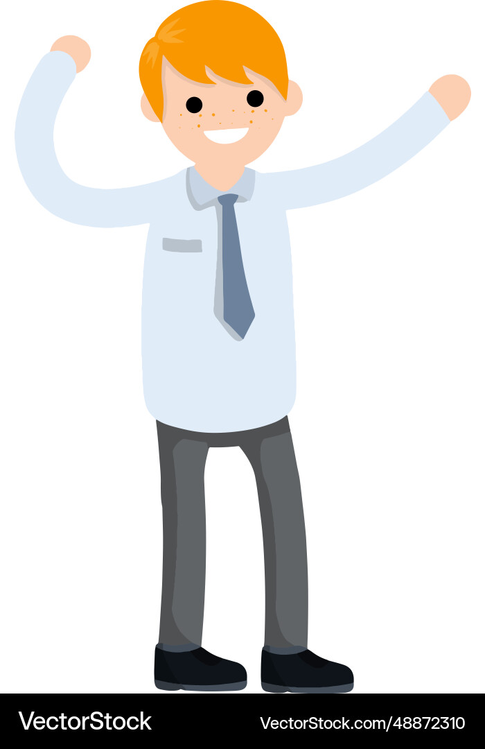 Successful businessman in strong pose Royalty Free Vector
