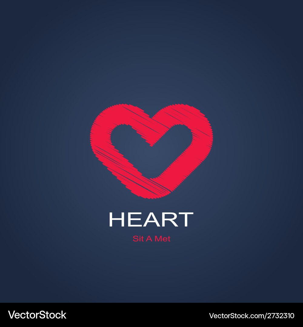 Symbol of heart Royalty Free Vector Image - VectorStock