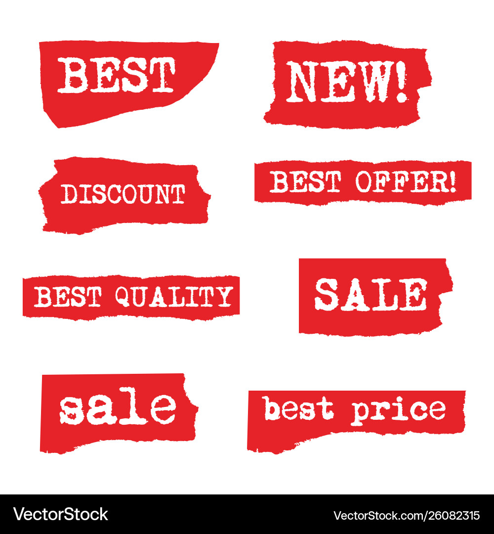 Advertising promotion labels Royalty Free Vector Image