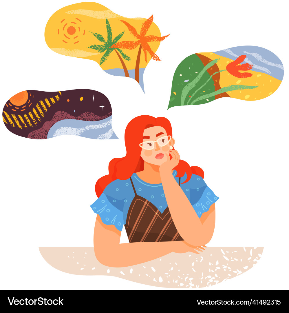 Development of creative thinking imagination Vector Image