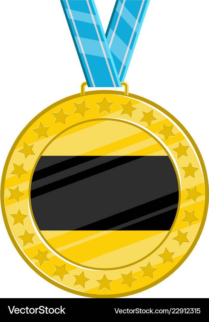 Isolated golden medal Royalty Free Vector Image