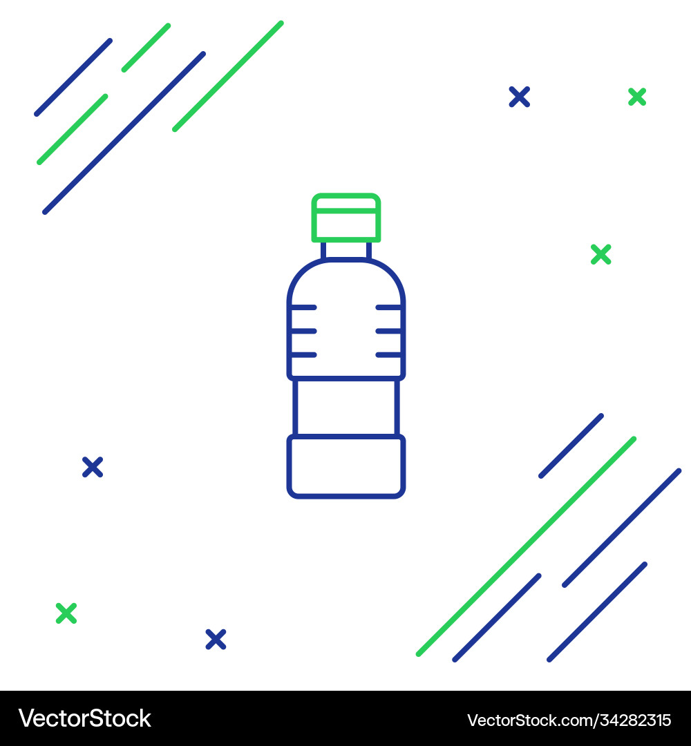 Line bottle water icon isolated on white Vector Image