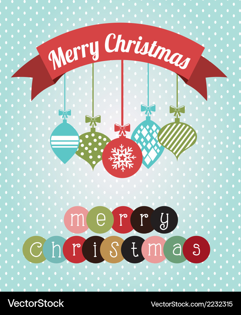 Merry christmas over dotted background Royalty Free Vector