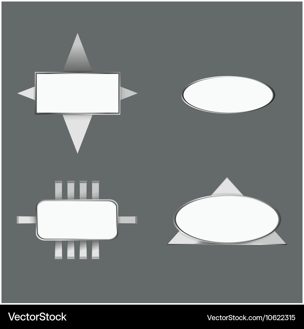 Modern labels selection with metallic details Vector Image