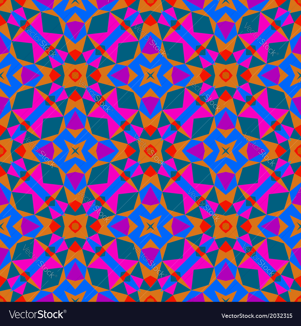 Multicolor geometric pattern in bright color Vector Image