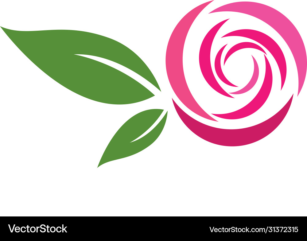 Rose flower logo Royalty Free Vector Image - VectorStock