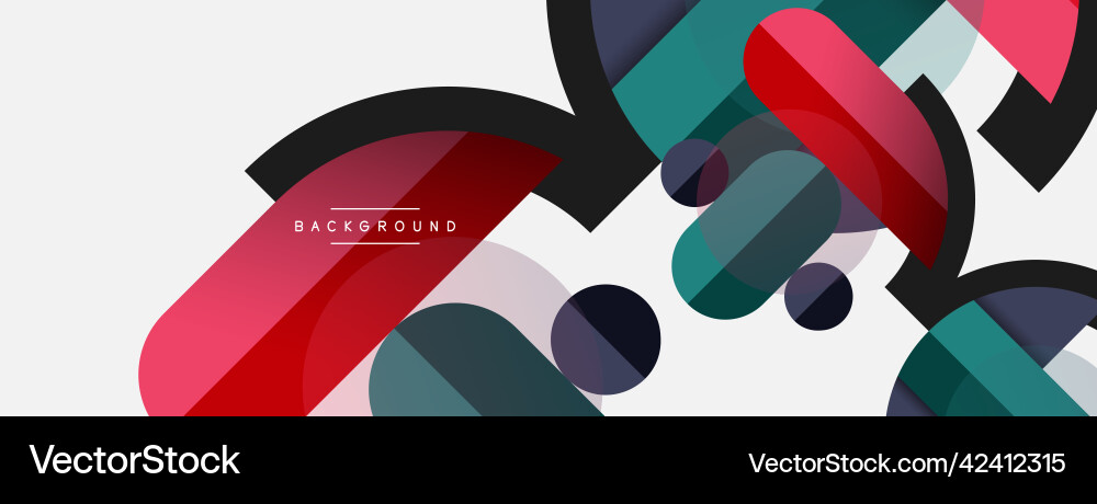 Round geometric shapes lines and circles Vector Image