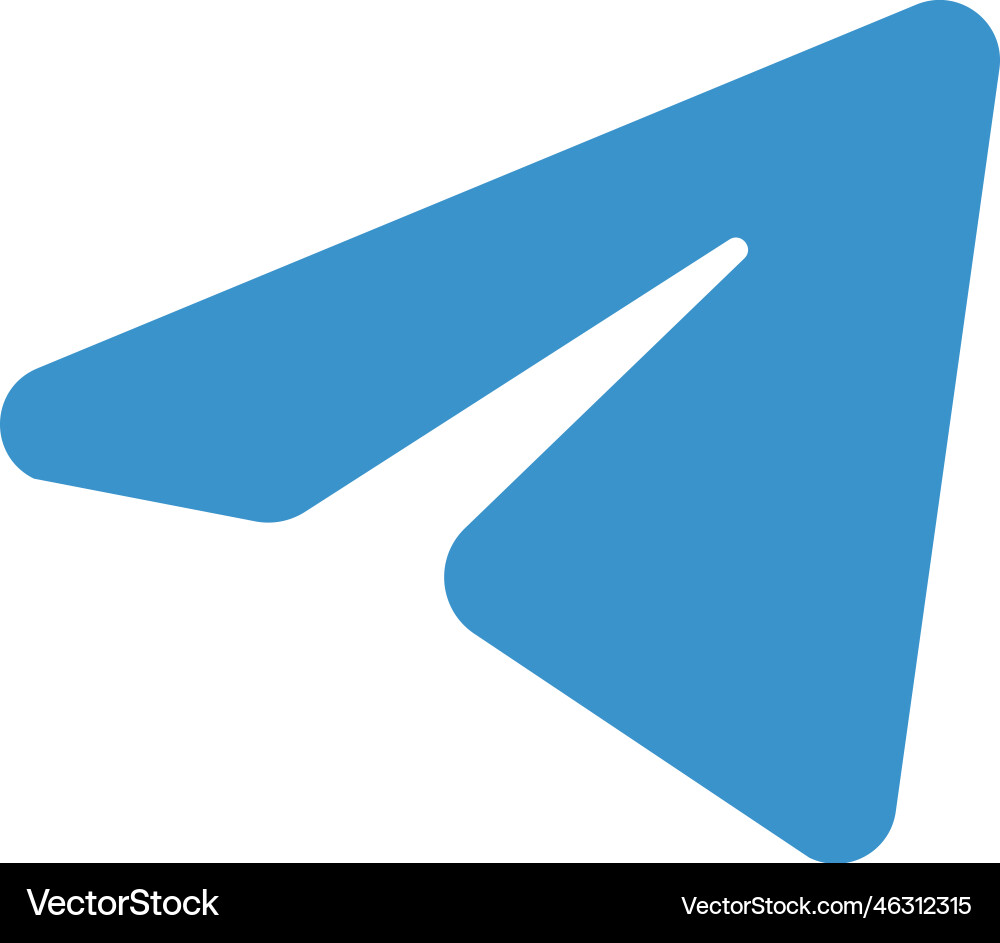 Telegram logo messenger icon realistic social Vector Image