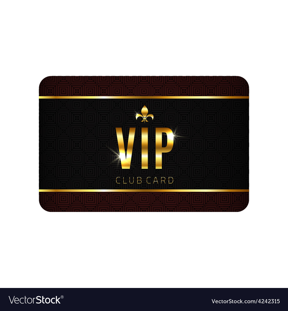 VIP Card Template Royalty Free Vector Image VectorStock