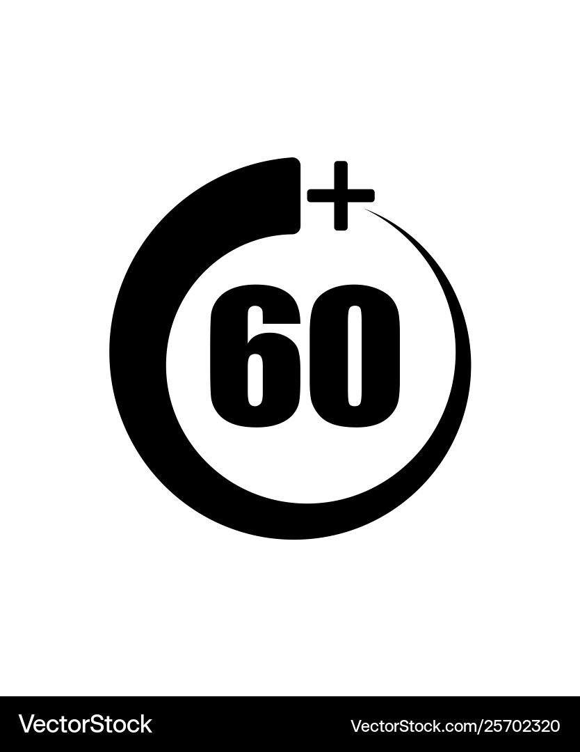 60 icon signinformation icon for age limit Vector Image