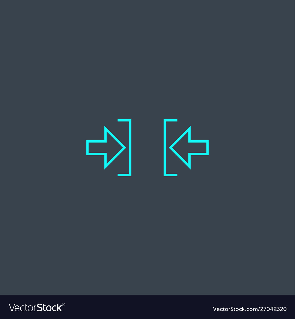 Constraint concept blue line icon simple thin Vector Image Constraint concept blue line icon simple thin Vector Image