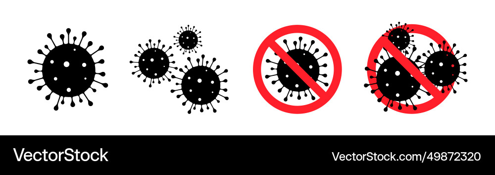 Coronavirus virus icons setcovid-2019 outbreak Vector Image