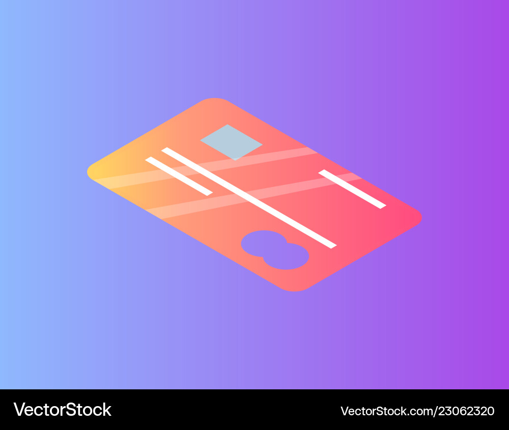 Debit or credit card with mastercard emblem icon Vector Image