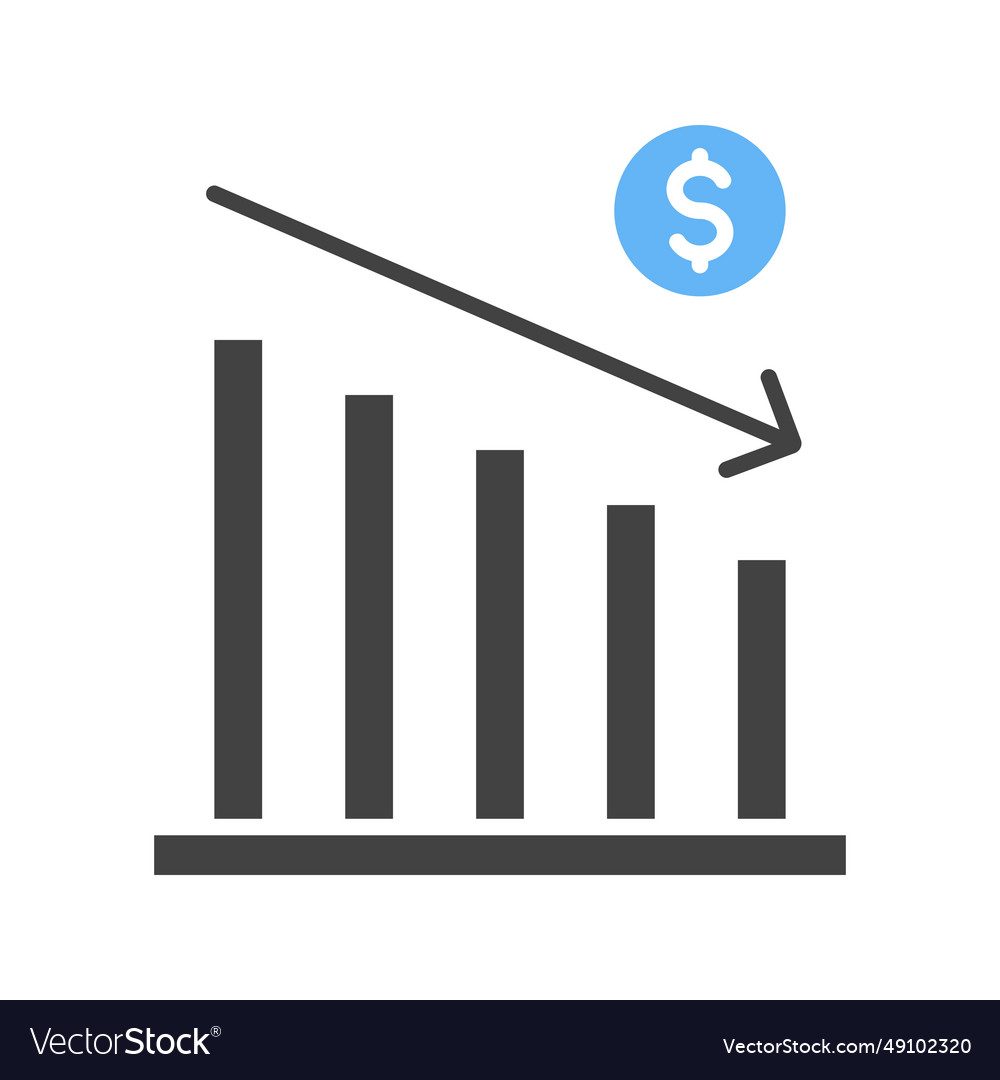 Decrease icon image Royalty Free Vector Image - VectorStock