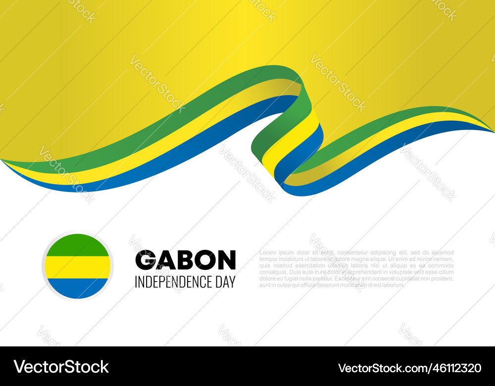 Gabon independence day background banner poster Vector Image