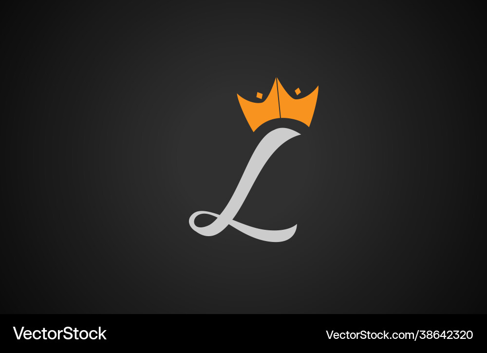 L creative handwritten alphabet letter logo Vector Image