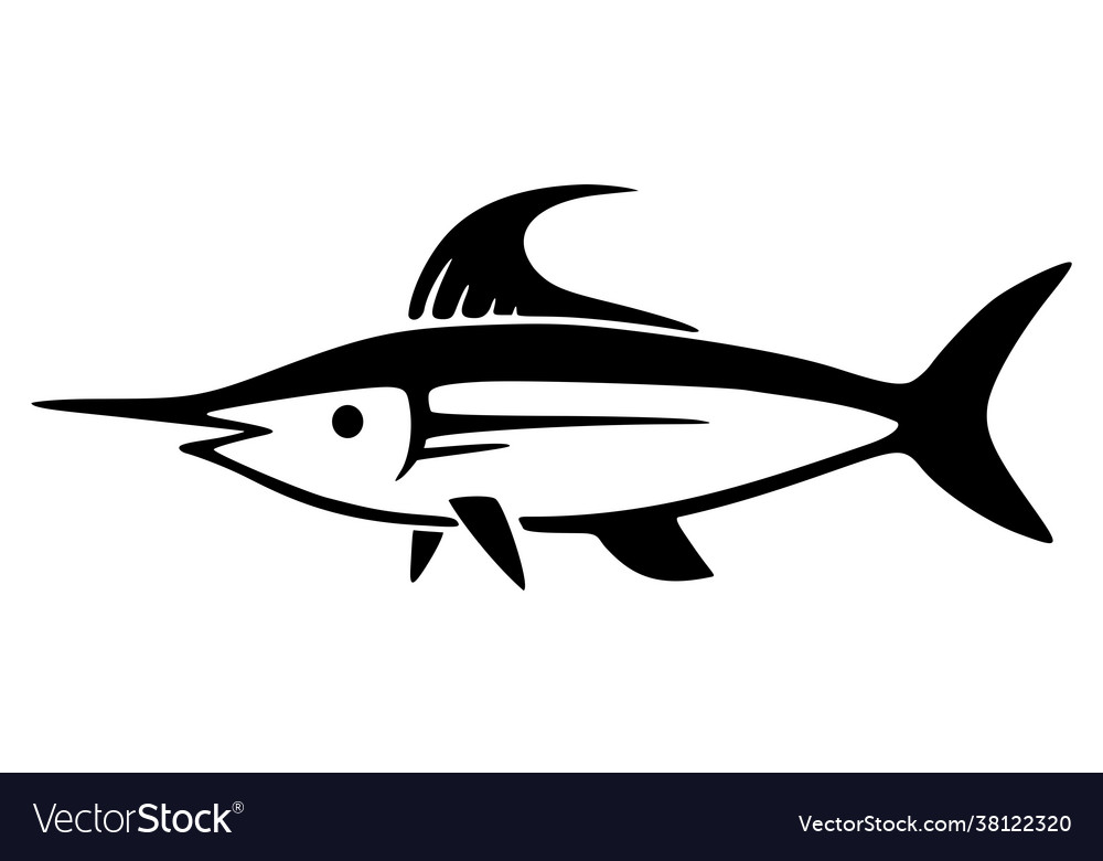 Marlin fish icon logo Royalty Free Vector Image Marlin fish icon logo Royalty Free Vector Image