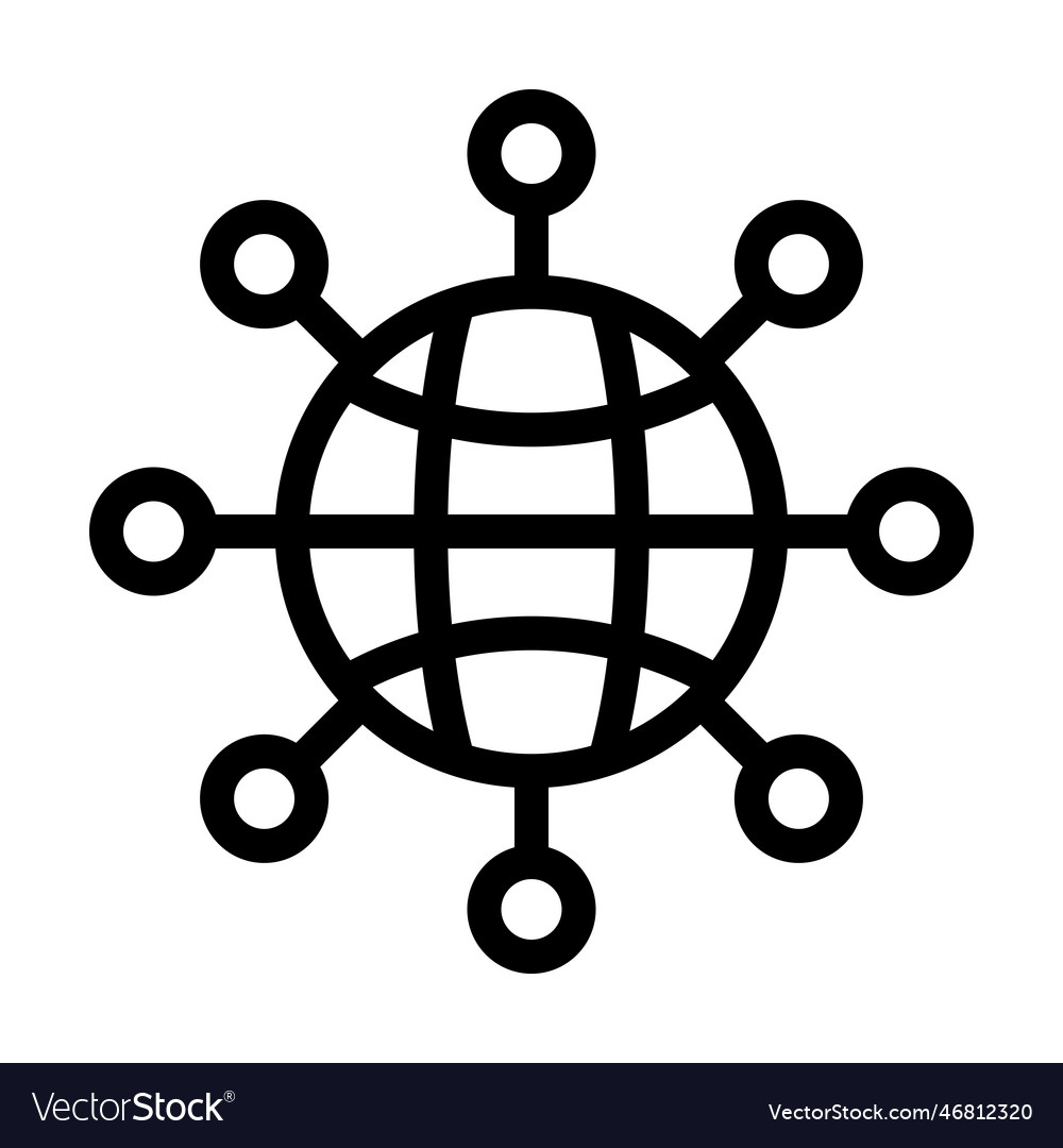 Network thick line icon for personal Royalty Free Vector