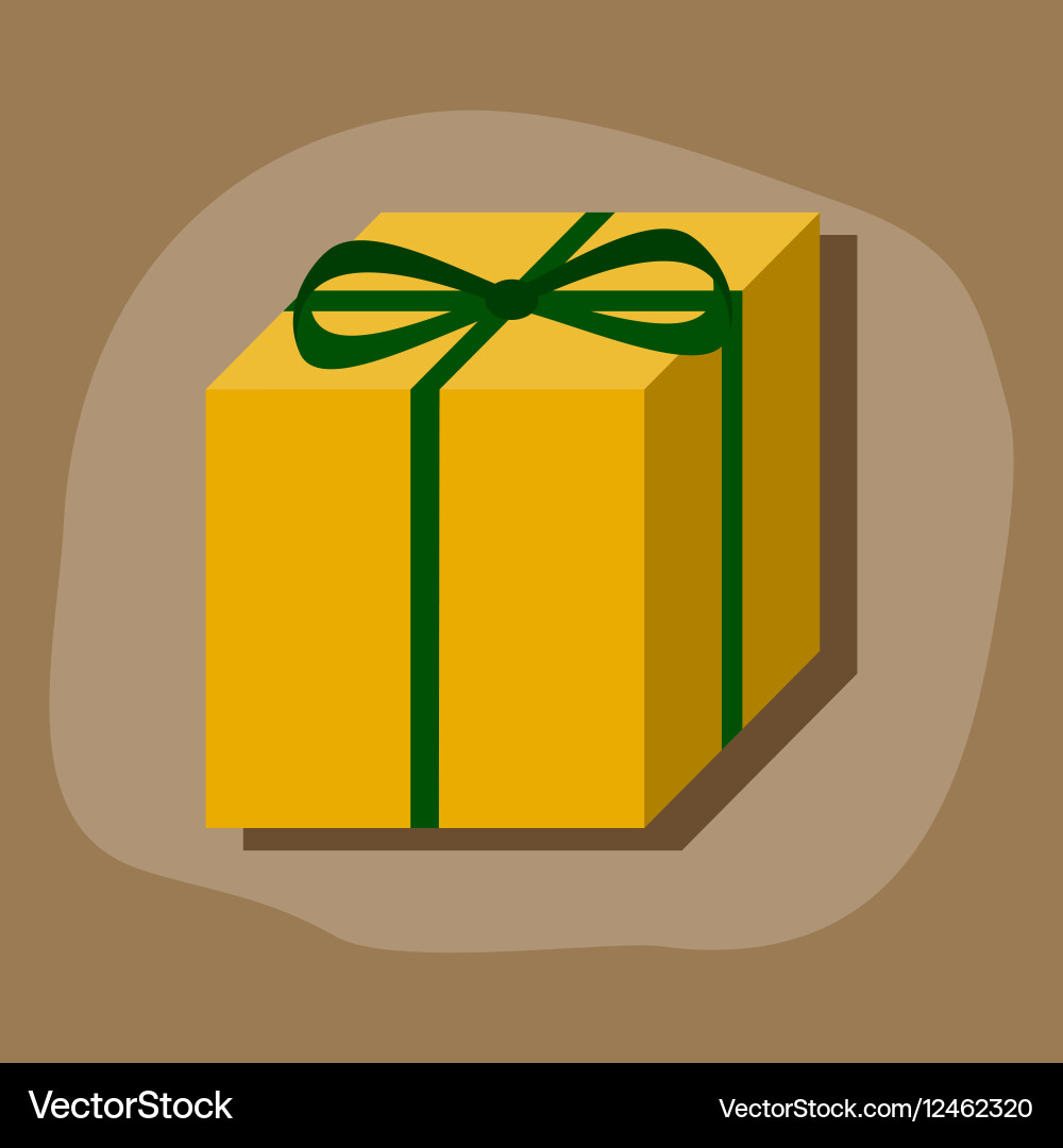 Paper sticker on stylish background gift box Vector Image