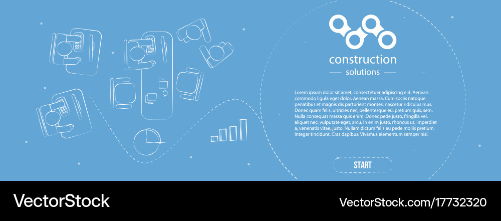 Web banner in style business minimalism ready Vector Image