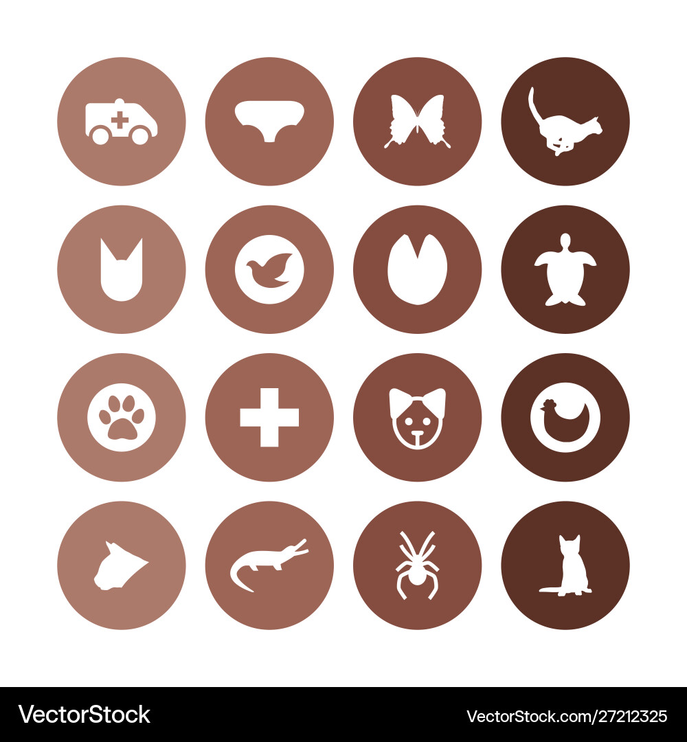 Animals pets icons universal set for web and ui Vector Image